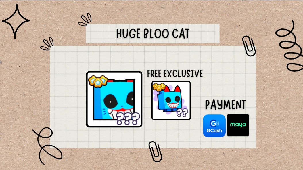 Huge Bloo Cat (Pet Simulator), Video Gaming, Gaming Accessories, In ...