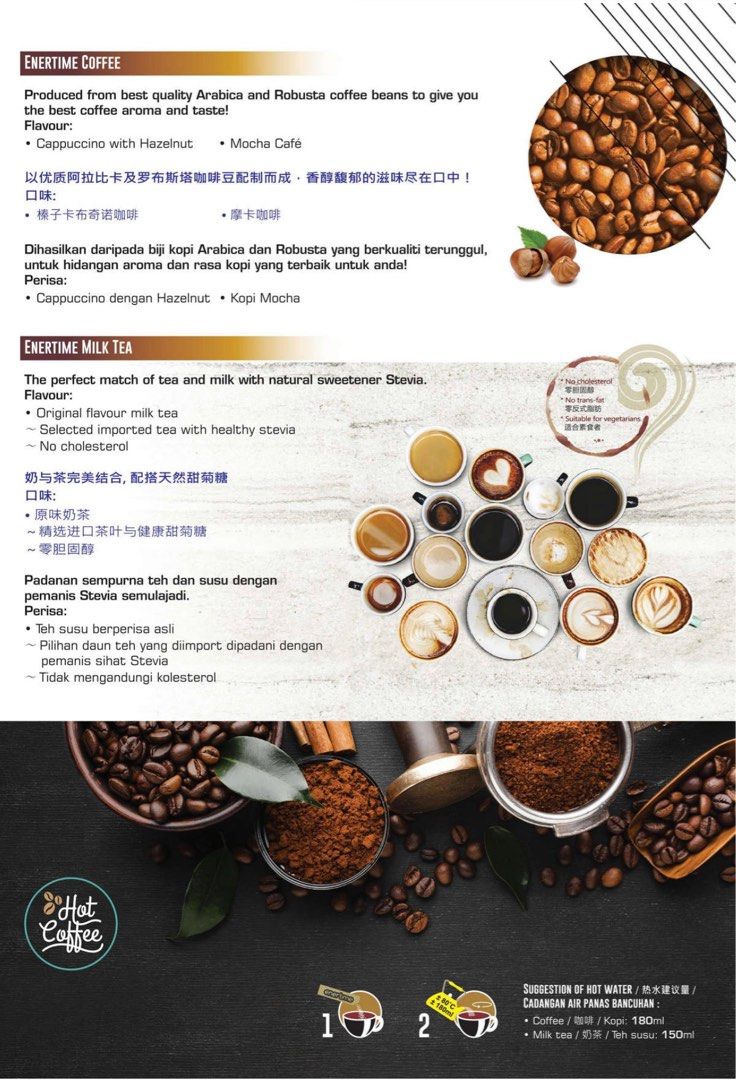 Low-fat Coffee/Milk tea (with Stevia), Food & Drinks, Beverages on ...