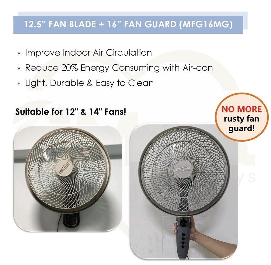 Mistral Universal Fan Blade & Guard No more rusty fan guard set ...