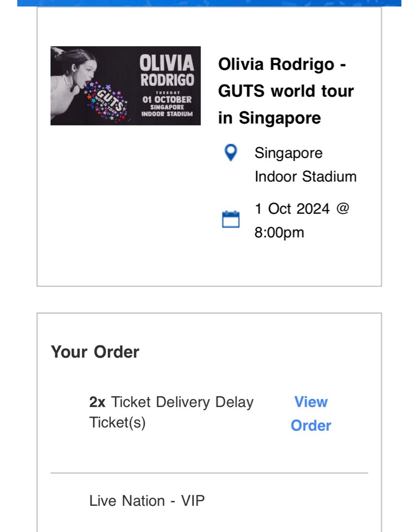 Olivia Rodrigo - GUTS world tour in Singapore, Tickets & Vouchers ...