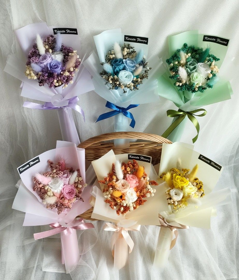 Petite Pastel Series // Eternal preserved Pink / Peach / Yellow / Green ...