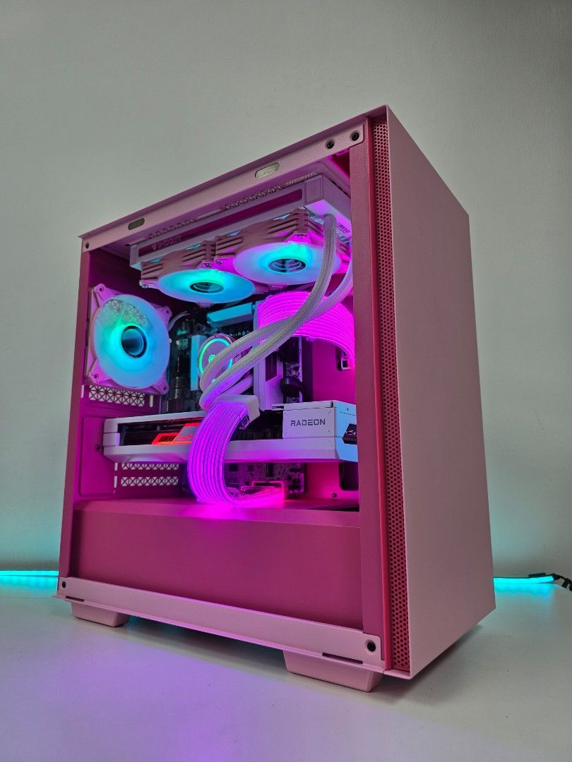 *PINK BUILD* INTEL I7 12700KF + RX 7700XT PURE Custom Gaming PC ...