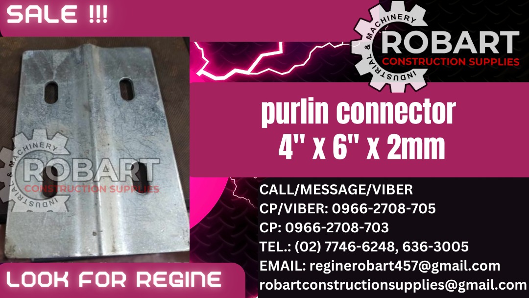 purlin connector 4" x 6" x 2mm, Commercial & Industrial, Construction ...