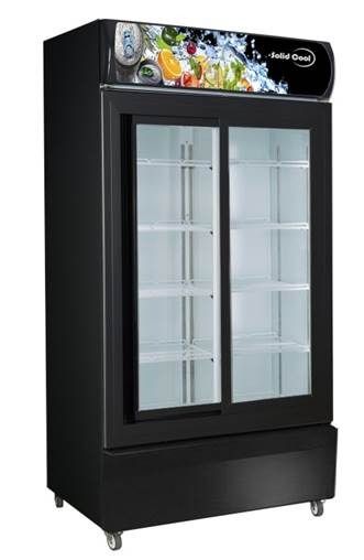 Solid Cool Sliding 2 Door Chiller 2SDBB, TV & Home Appliances, Kitchen ...