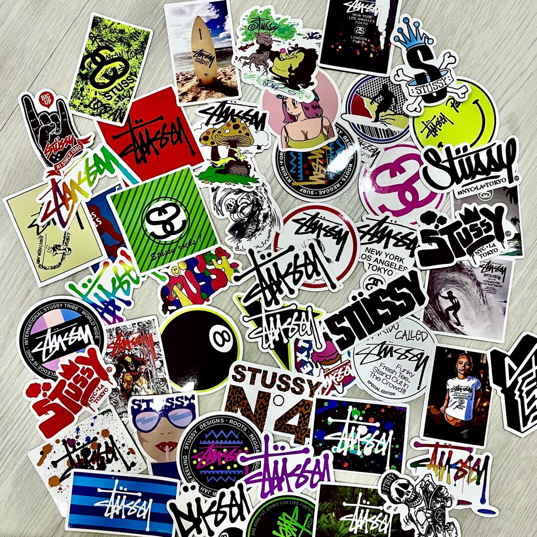 Stussy street wear street art sticker packs waterproof 3m, Hobbies ...