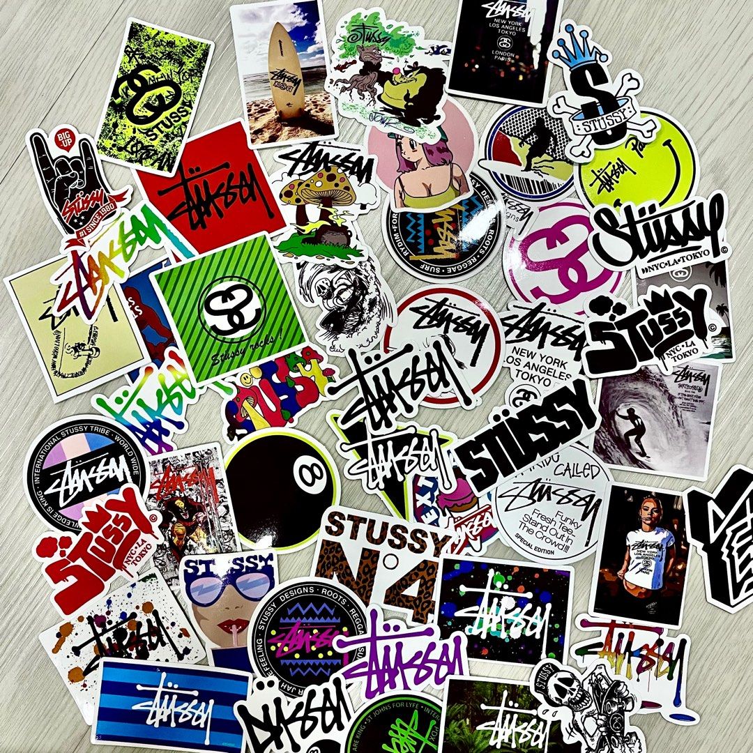 Stussy street wear street art sticker packs waterproof 3m, Hobbies ...