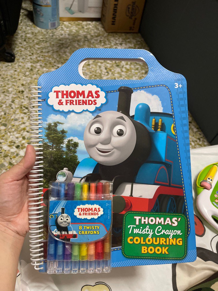 Thomas & friends colouring book and crayon set LIMITED EDITION, Hobbies ...