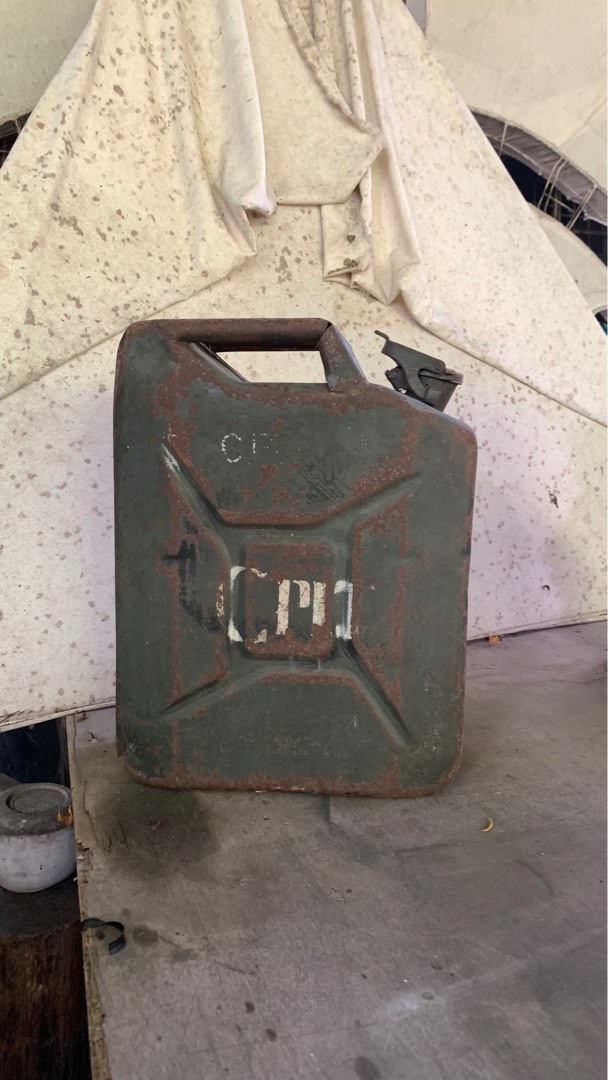 Vintage Old Steel Jerry Can 20.5L, Hobbies & Toys, Collectibles ...