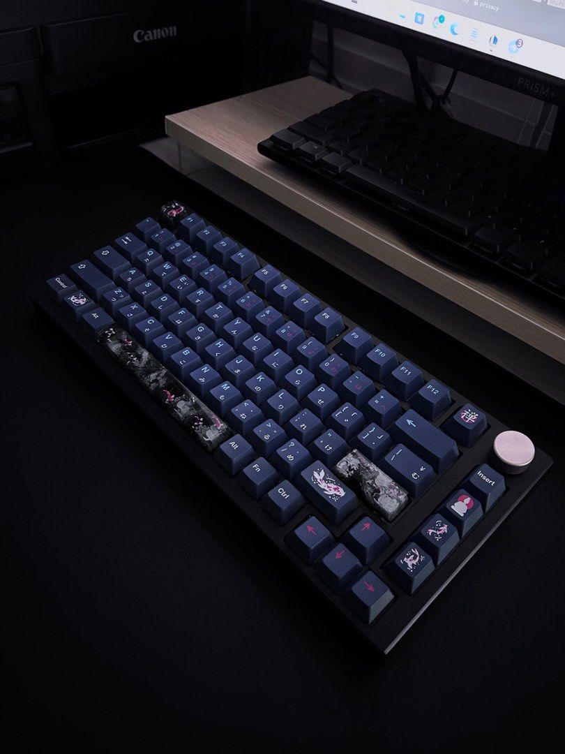 75% Custom Mechanical Keyboard (Zenpond keycaps + 3 Artisan Koi keycaps) - Trị Mode - Fully ...