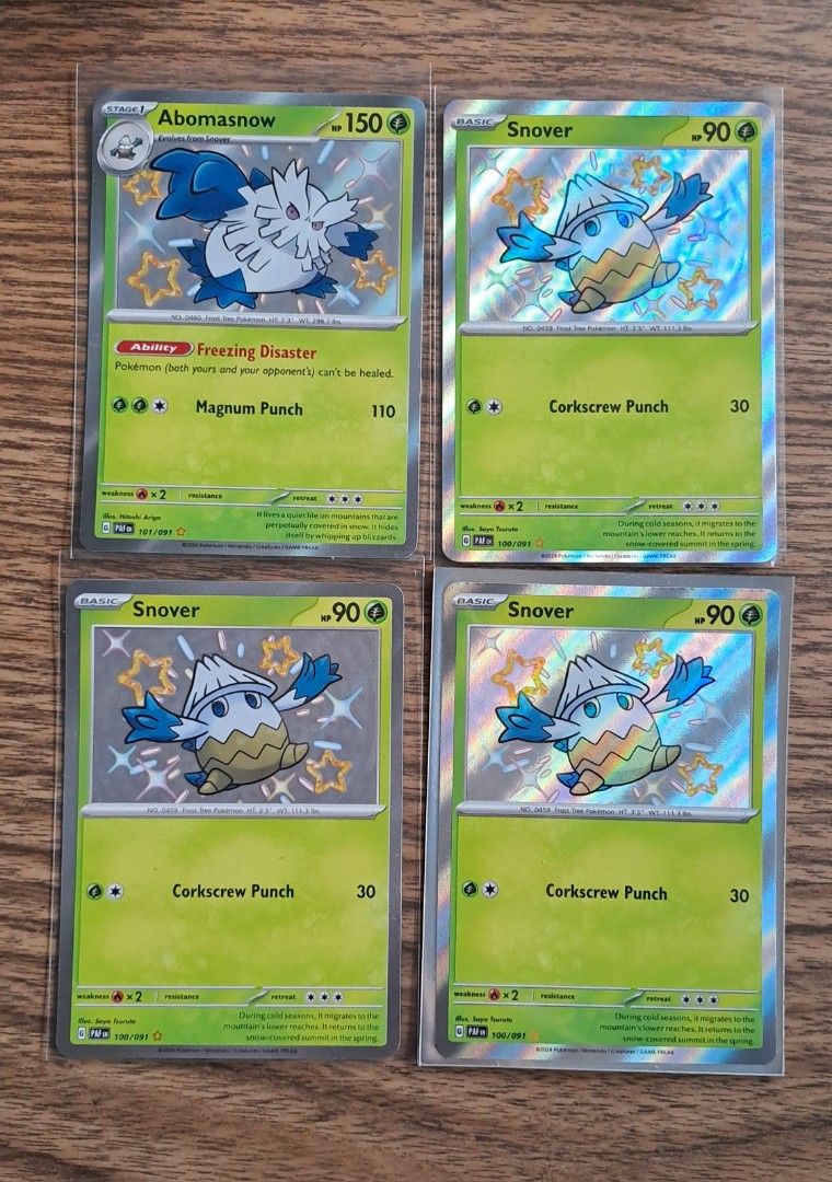Abomasnow Snover Shiny Paldean Fates Pokemon Pokémon Cards, Hobbies ...
