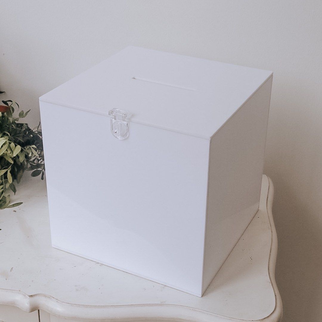 Acrylic Wedding Money Box Angpao Box Wedding Decor Supplies, Hobbies ...