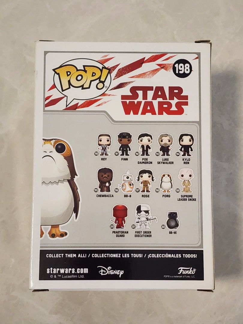 BNIB Porg (Flocked) Hot Topic Exclusive Limited Edition Funko Pop Star ...