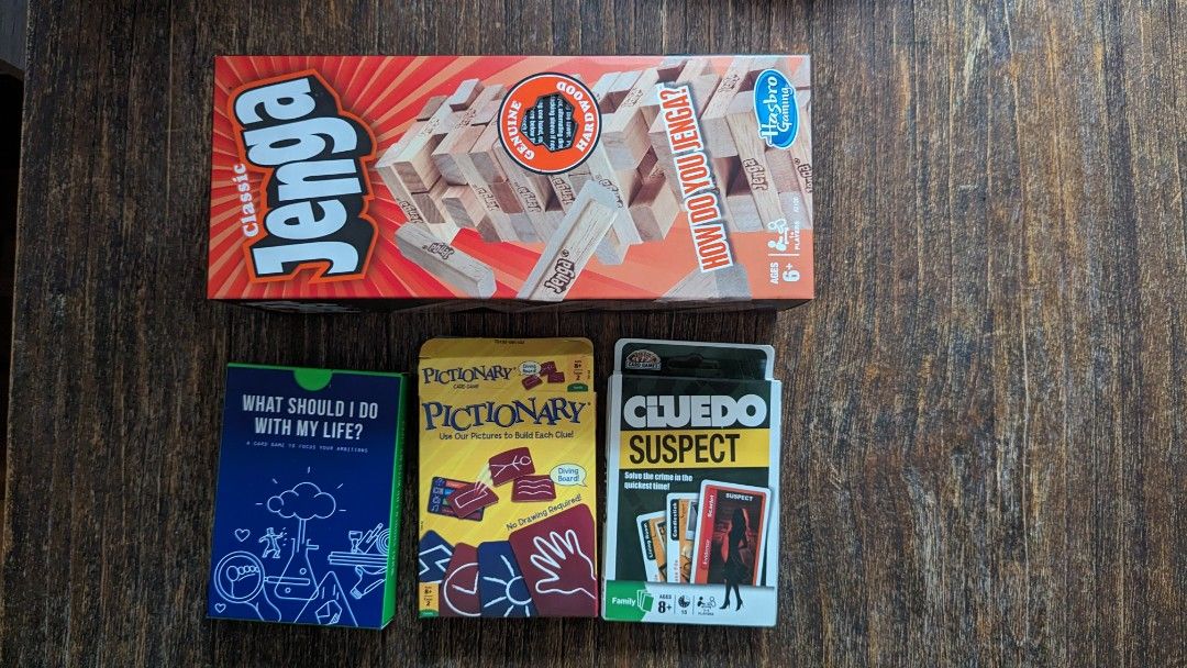 Board games jenga pictionary card cluedo sudpect what should i do with ...