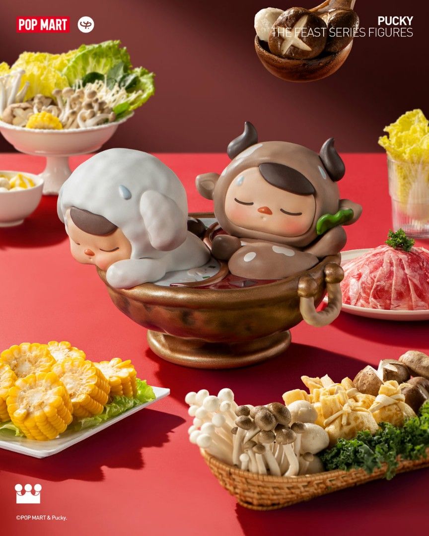 [BRAND NEW! POPMART] POPMART PUCKY THE FEAST SERIES FULL SET AND ...