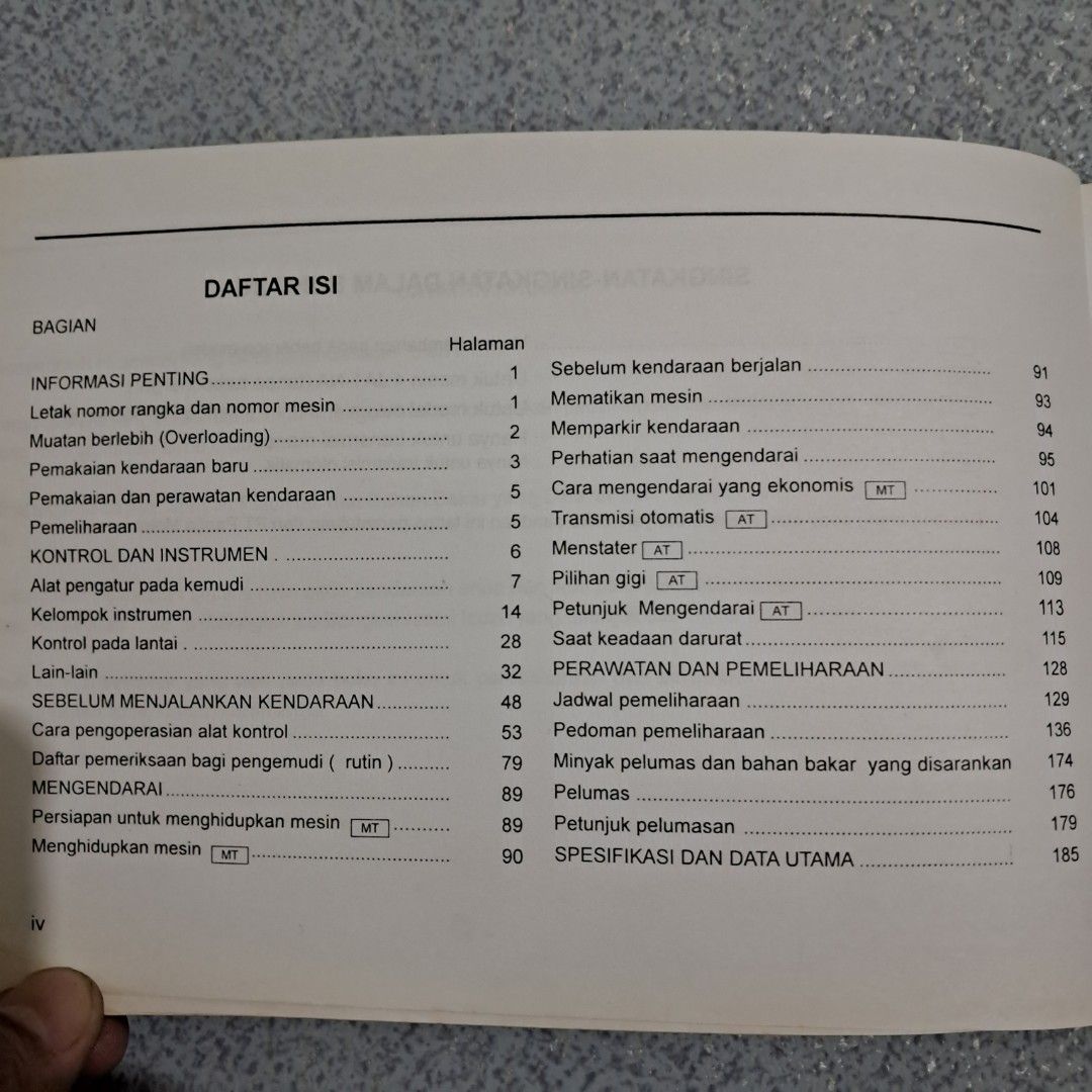 Buku Panduan Pemilik Mobil Isuzu Panther Buku Original 100%, Buku ...