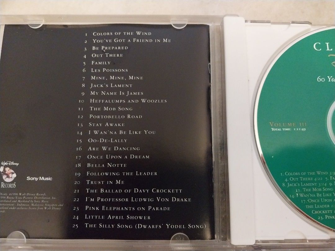 Classic Disney Volume III & IV CD, Hobbies & Toys, Music & Media, CDs ...