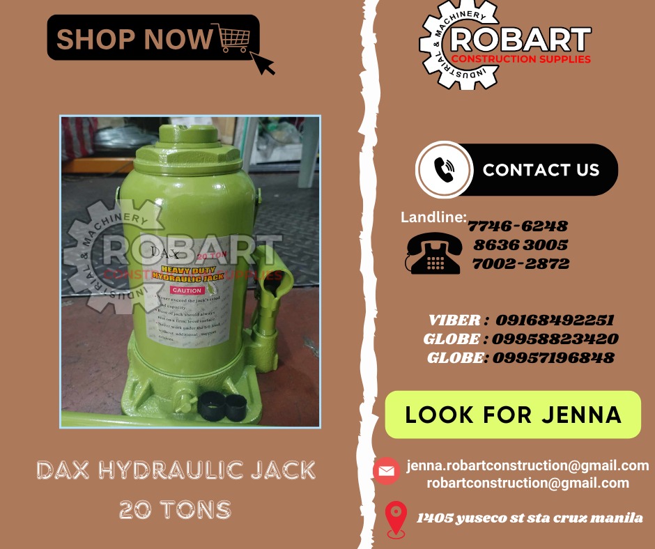 Dax hydraulic jack 20 Tons, Commercial & Industrial, Construction Tools & Equipment on Carousell