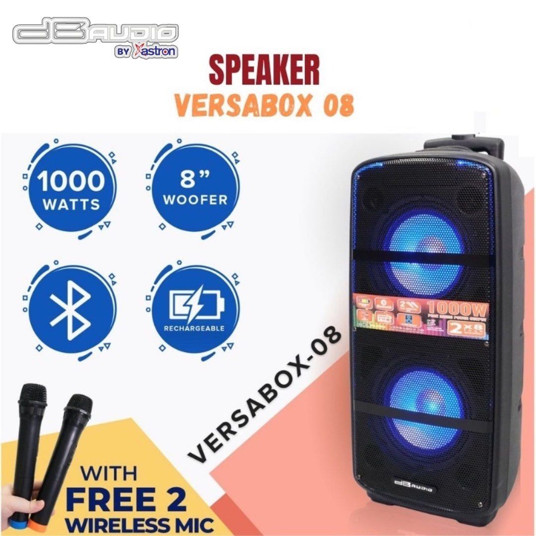 DBaudio by Astron VERSABOX-08 Portable Mobile Trolley Bluetooth Speaker ...