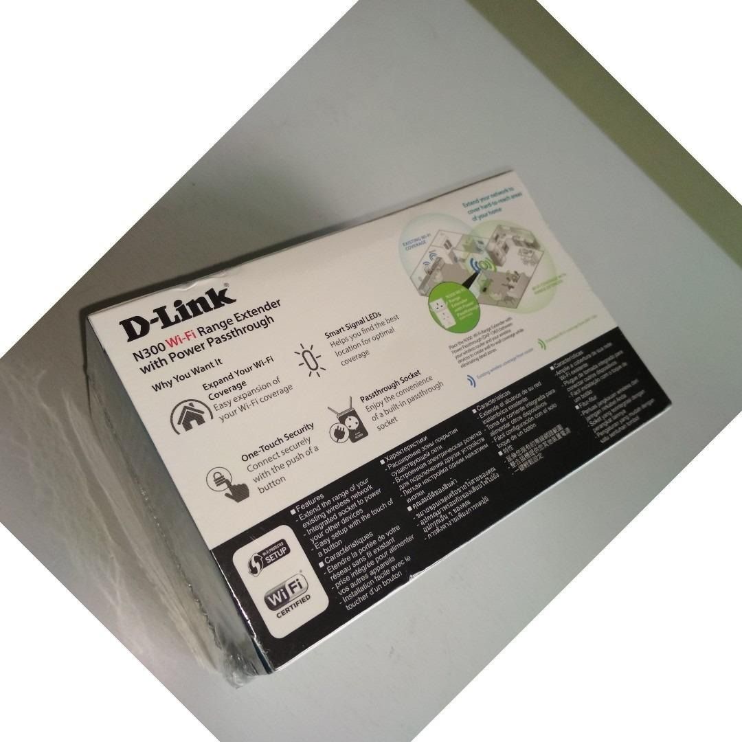D-Link N300 Access Point / Range Extender with Antenna and Pass-Through ...
