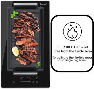 Double Induction Hob, Plug in Electric Cooktop 2800W 13Amp, Flex Zone ...