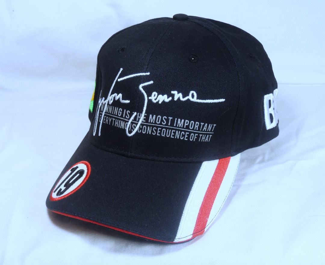 F1 Ayrton Senna Cap No. 19 Cap Adult's, Rare!!, 男裝, 手錶及配件, 棒球帽、帽 ...