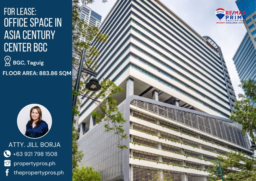 FOR LEASE: Office Space in Asia Century Center BGC, Property, Rentals ...