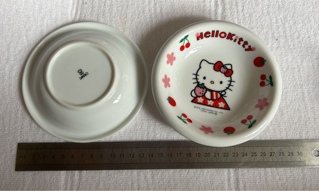 Hello kitty ceramic sauce plate set, Furniture & Home Living ...