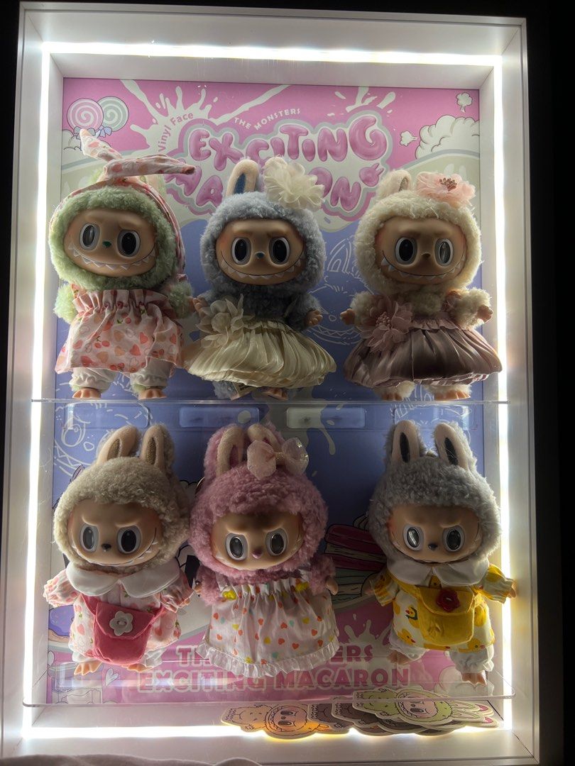 Labubu display case with light, Hobbies & Toys, Toys & Games on Carousell