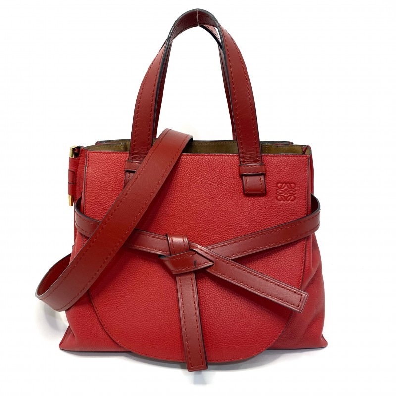 Loewe Gate Top Handle Red Calfskin Tote, Luxury, Bags & Wallets on ...