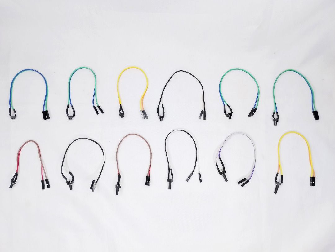 MINI PUSH BUTTON TACTILE MOMENTARY SWITCH with DUPONT WIRE, DIP SMD 4 ...