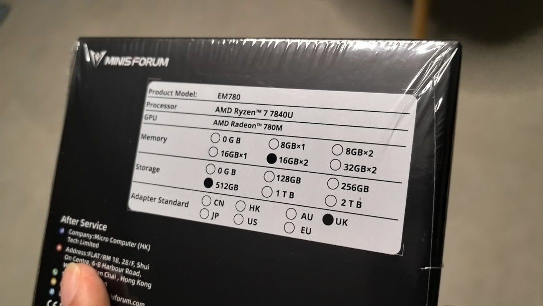 Minisforum EM780 Ultra Mini PC (32GB RAM + 512GB SSD), Computers & Tech ...