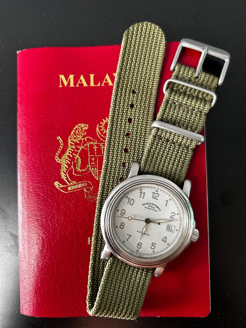 Muhle Glashutte SA Nautische Instrumente 25 Jewels M12400 vintage watch ...