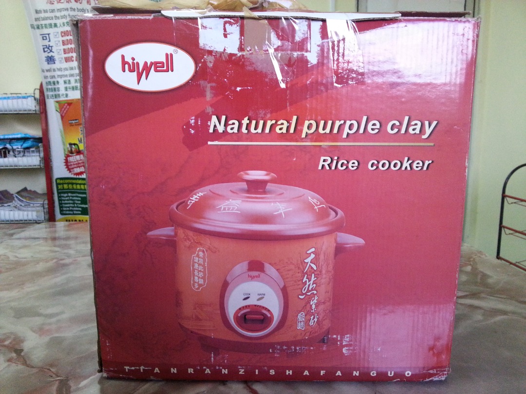 Nature purple clay rice cooker 4 litre free bubble wrap, TV & Home ...