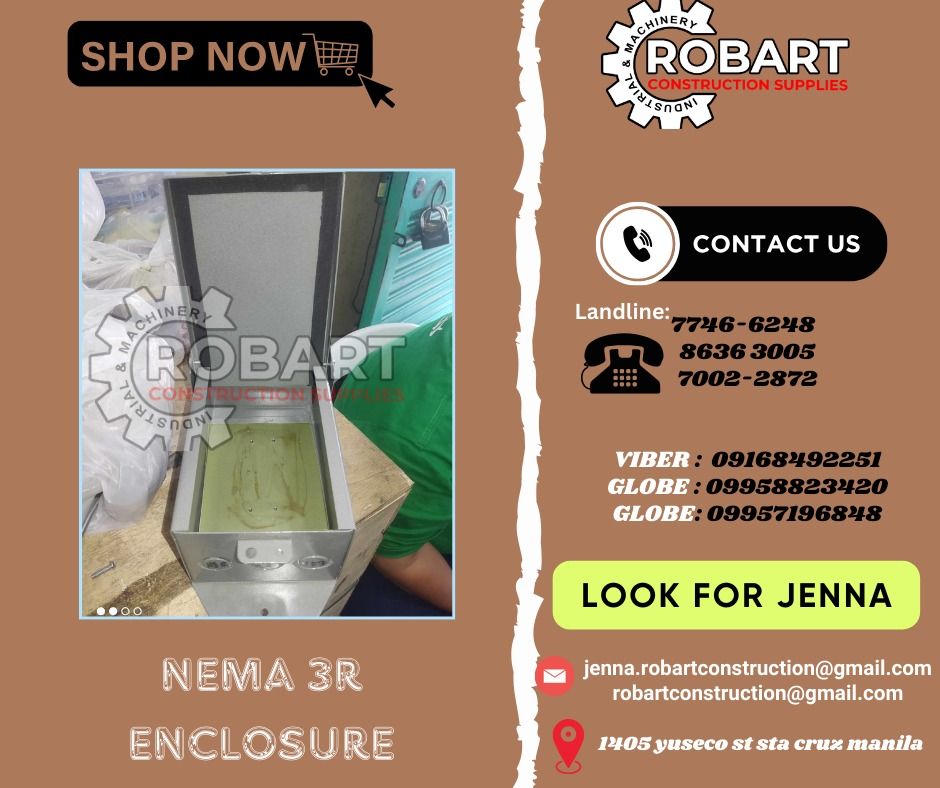 Nema 3R Enclosure for EZC100F 3P Size: 4x5x8" Gauge 20, Commercial & Industrial, Construction ...