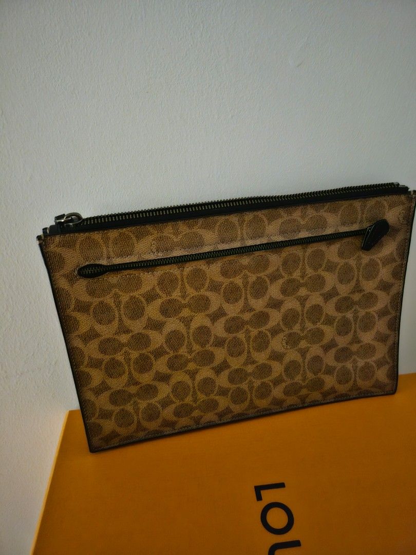 Original Coach men clutch, Luxury, Bags & Wallets on Carousell