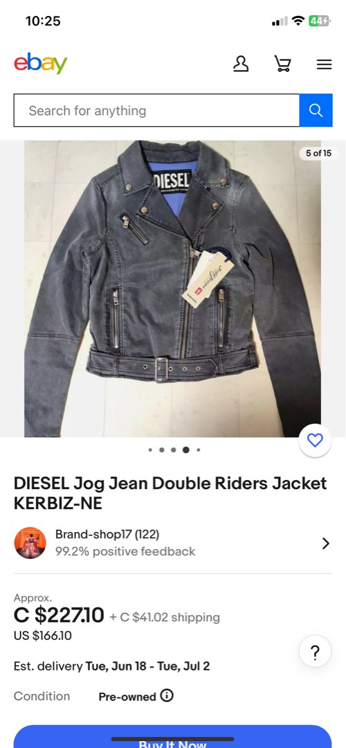 Original Vintage Diesel denim biker moto jacket y2k alt grunge acubi ...