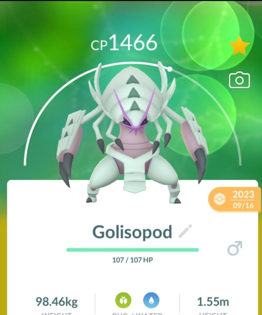 Pokemon go Golisopod, Video Gaming, Video Games, Others on Carousell
