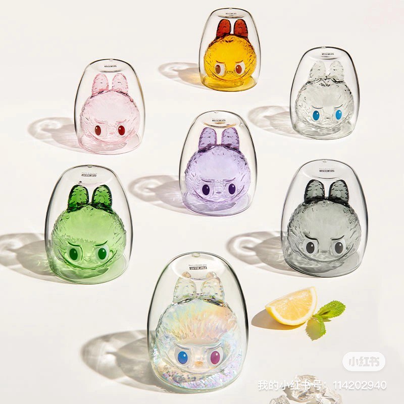 popmart labubu the monster cheer!雙層玻璃杯, 興趣及遊戲, 玩具 & 遊戲類 - Carousell