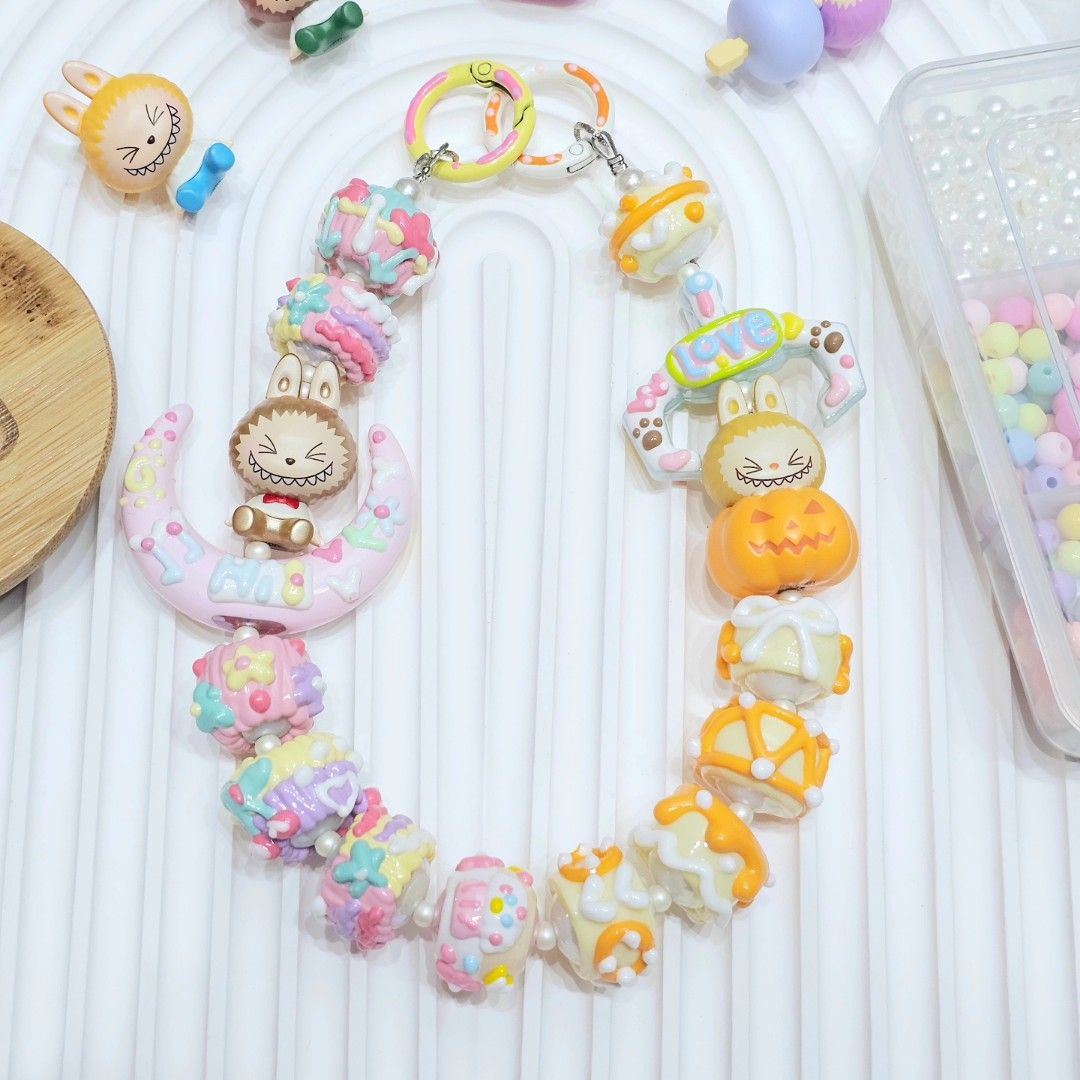 Popmart Popbean Labubu Phone Strap Bag Strap, Hobbies & Toys ...