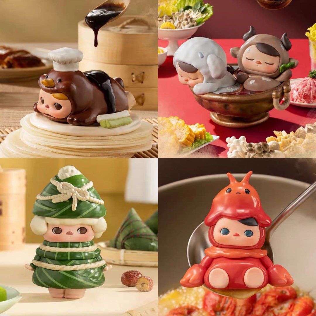 PUCKY THE FEAST SERIES FIGURINES POPMART / FULL SET / SINGLE BLIND BOX ...