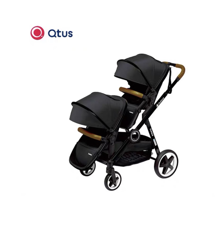 Qtus Double Stroller, Babies & Kids, Going Out, Strollers on Carousell