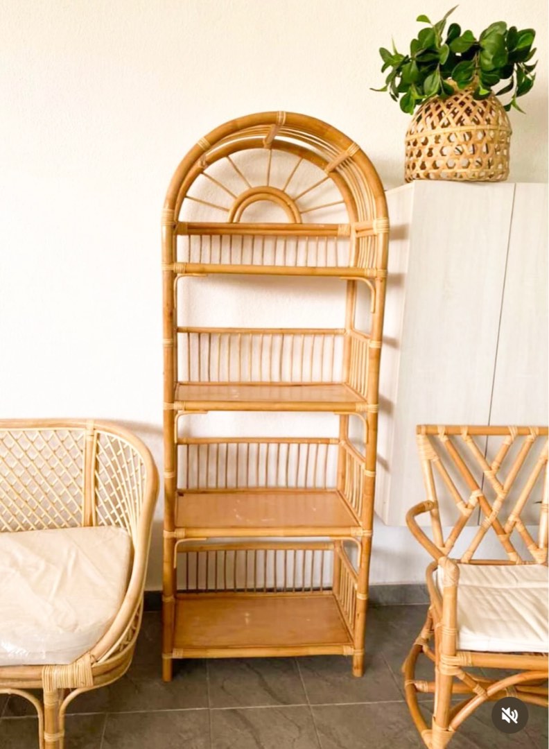 [Last Unit] Rak Rotan 4 tingkat , Furniture & Home Living, Furniture ...
