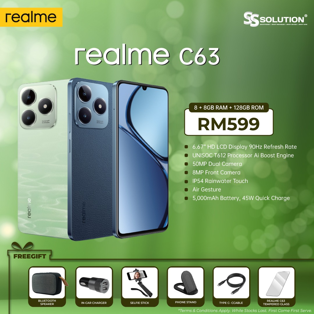 REALME C63 8GB RAM+128GB ROM Blue 128 GB, Mobile Phones & Gadgets ...