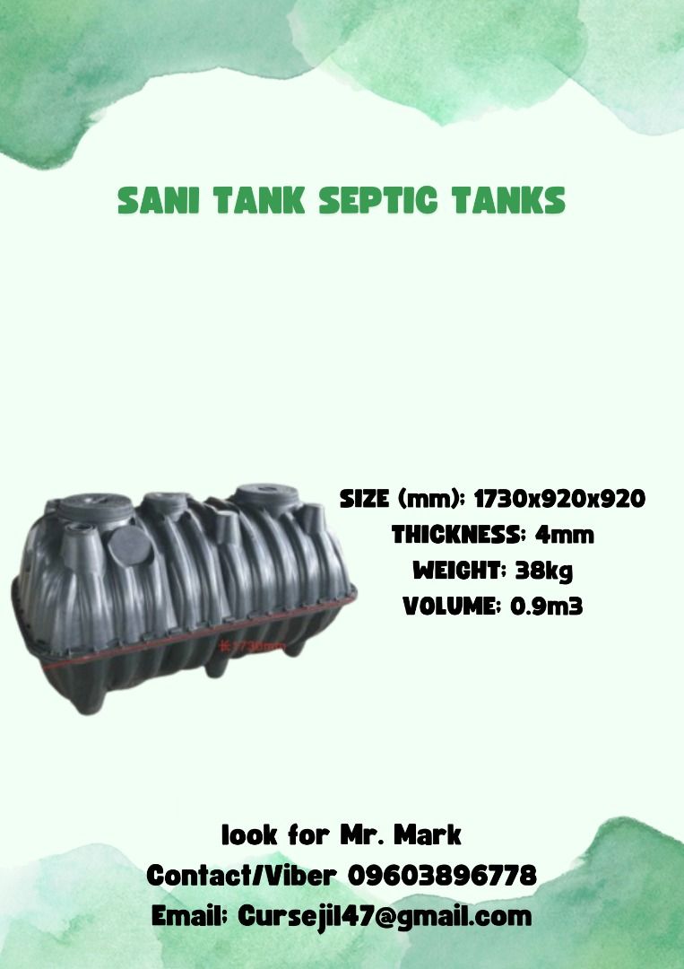 SANI TANK SEPTIC TANKS, Commercial & Industrial, Construction ...