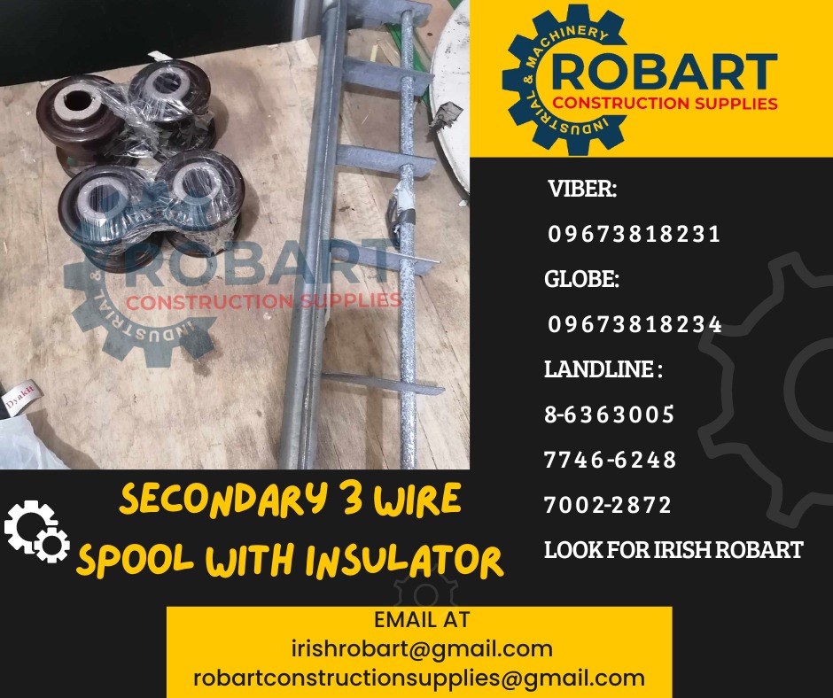secondary 3 wire spool with insulator, Commercial & Industrial ...