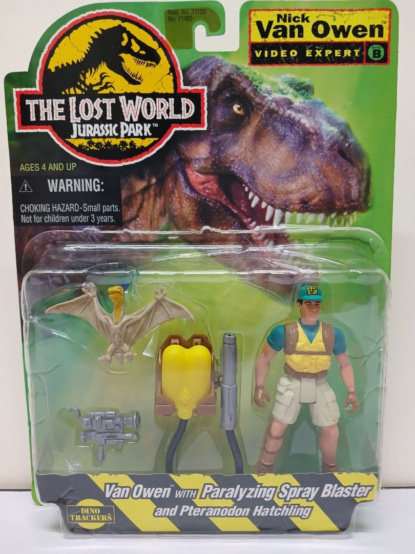 (SET OF 4) KENNER JURASSIC PARK THE LOST WORLD ACTION FIGURES BIB ...