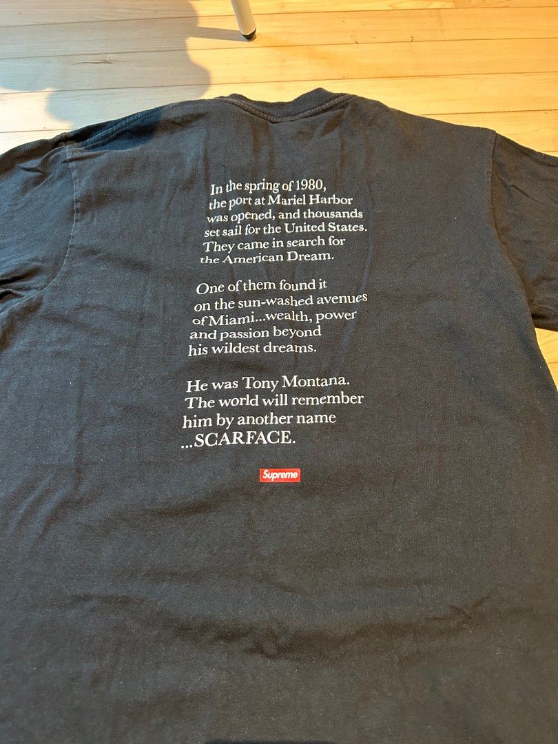 Supreme Scarface Tee, Men's Fashion, Tops & Sets, Tshirts & Polo Shirts ...