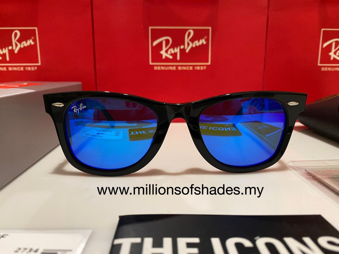 Wayfarer Low Bridge Fit - Flash Blue, Men's Fashion, Watches ...