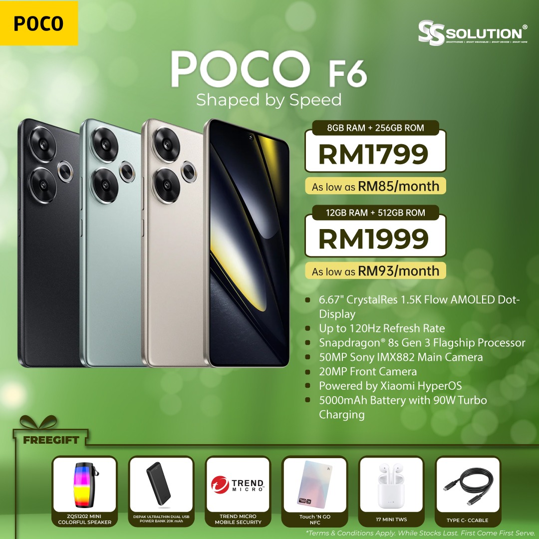 Xiaomi POCO F6 Green 512 GB, Mobile Phones & Gadgets, Mobile Phones ...