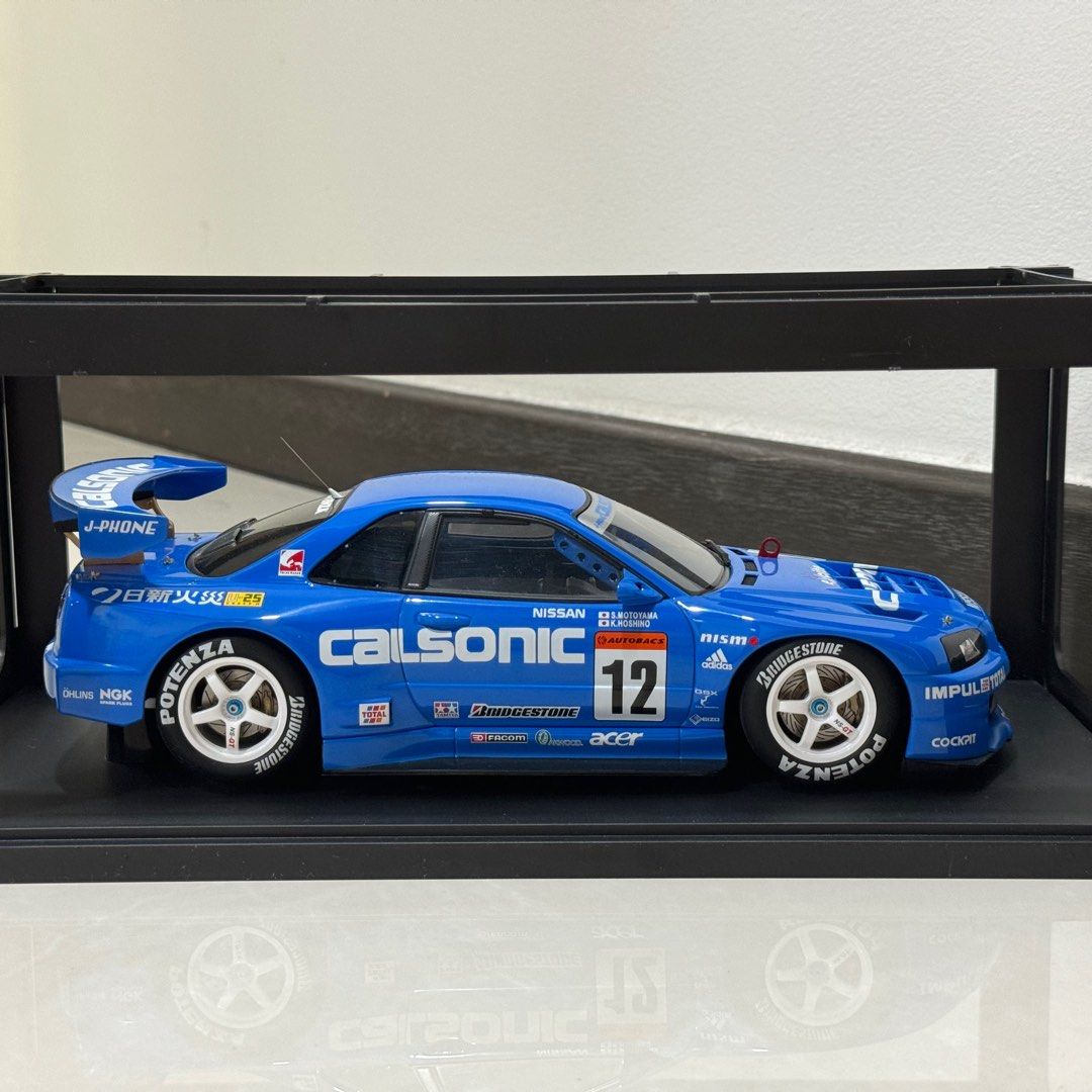 1:18 AutoArt JGTC 2001 #12 Calsonic GTR (R34), Hobbies & Toys, Toys & Games on Carousell